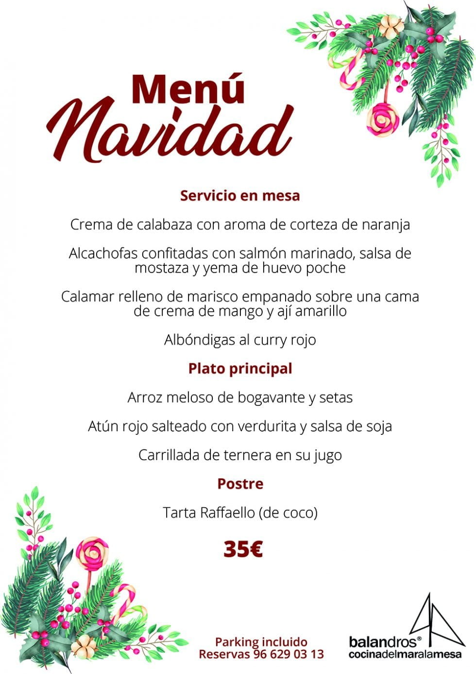 Celebra la navidad con nosotros. Descubre nuestros menús